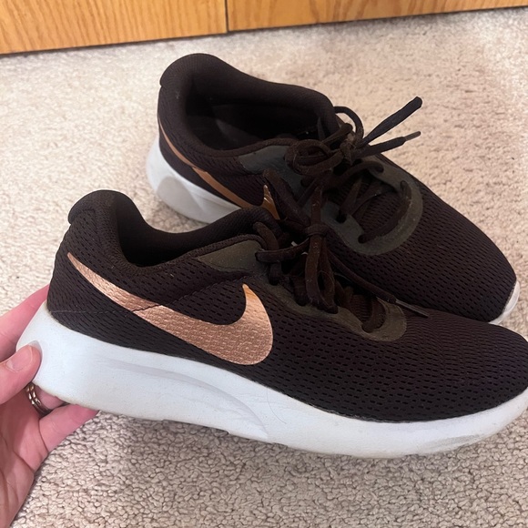 Nike | Shoes | Dark Purple Nikes Rose Gold Nike Symbol Size 8 Worn Very ...